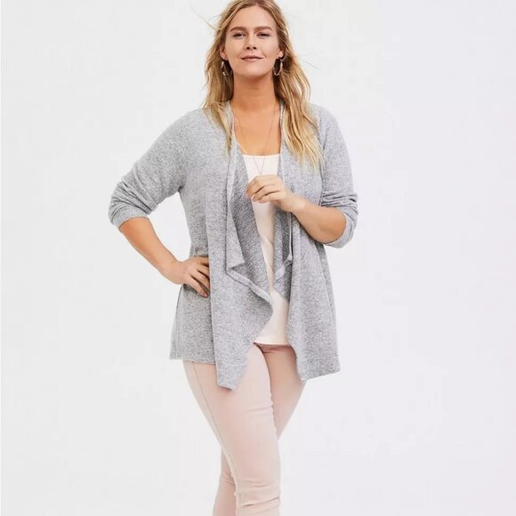 torrid | Sweaters | Torrid Super Soft Plush Cardigan Drape Front | Poshmark